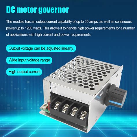 Dc9 60v Motor Speed Controller 100k Knob 20a Motor Speed Switch