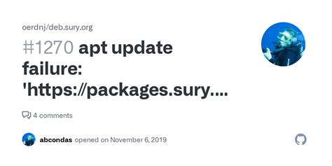 Apt Update Failure Https Packages Sury Org Php Bionic Release Does