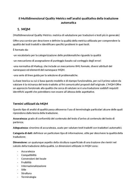 Il Multidimensional Quality Metrics Nellanalisi Qualitativa Della