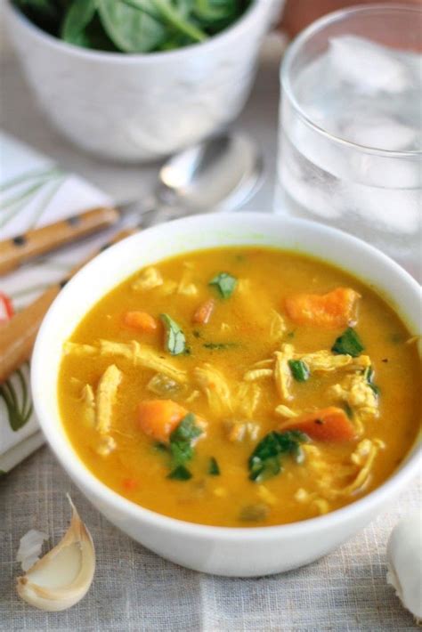 Creamy Coconut Curry Chicken Vegetable Soup Gluten Free Vegetable