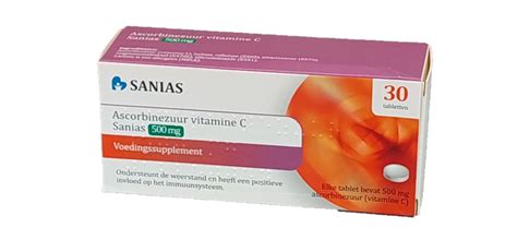 Ascorbinezuur Vitamine C Sanias Tablet 500 Mg Nationale Apotheek
