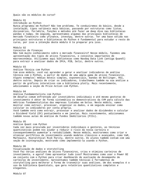 Read More Python Para Mercado Financeiro Trading Com Dados 2022 Pdf