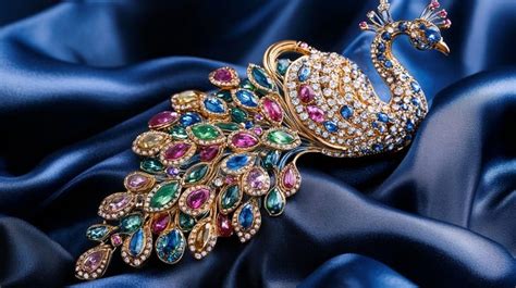Free Elegant Peacock Brooch Image Download At Stockcake