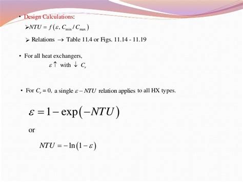 Summary Of Lmtd And E Ntu