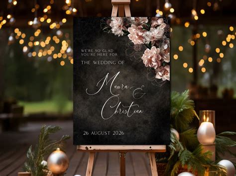 Elegant Wedding Welcome Sign Template Wedding Signage Wedding Decor