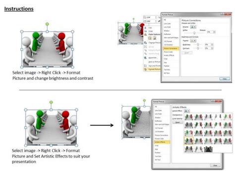 Business Process Strategy 3d Illustration Of Teams Argument Character