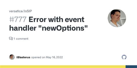 Error With Event Handler NewOptions Issue 777 Versatica JsSIP
