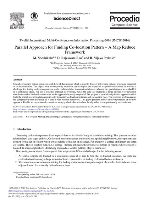 Pdf Parallel Approach For Finding Co Location Pattern A Map Reduce Framework