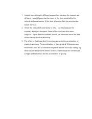 3 3 4 Discuss Kinematics Lab Discussion Docx Pdf 1 I Would Expect To Get A Different