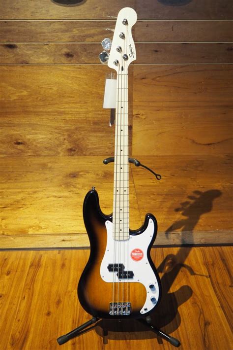 Squier Sonic Precision Bass Guitar Wwhite Pickguard Maple Fb 2