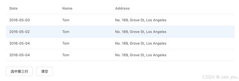 Vue3 Element Plus 表格单选，默认选中行、选中、清空element Plus Table 默认选中 Csdn博客