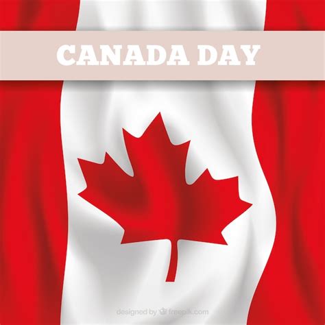 Fundo da bandeira do canadá Vetor Grátis