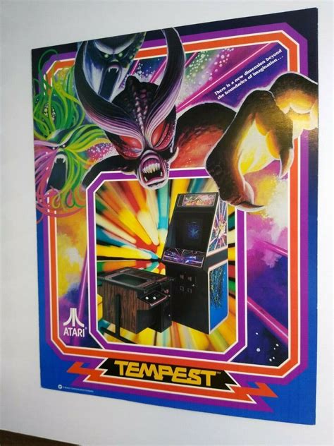 Tempest Arcade Flyer Atari Original 1981 Video Game Paper Artwork Retro