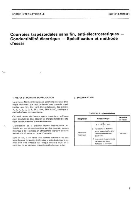 ISO 1813:1979 - Antistatic endless V-belts — Electrical conductivity ...