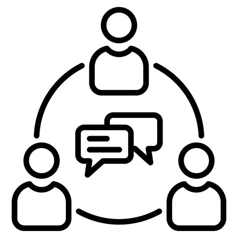 Team Collaboration Icon Line Vector Illustration 35316892 Vector Art At