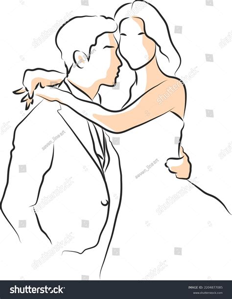 Design Vector Doodle Art Illustration Wedding Stock Vector Royalty