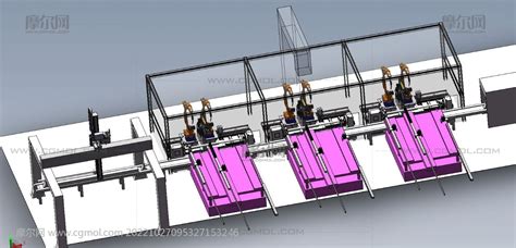 刀轴焊接生产线3d数模图纸网盘下载）机械工具模型下载 摩尔网cgmol