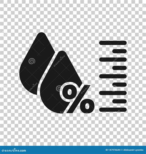 Icono De La Humedad En Estilo Transparente Ejemplo Del Vector Del Clima