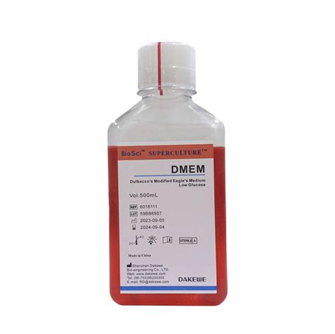 Reagente DMEM Biosci DMEM Low Glucose Dakewe Shenzhen Medical