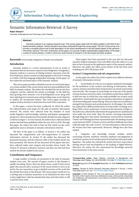 Pdf Semantic Information Retrieval A Survey