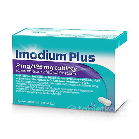 Imodium Plus 2mg125mg 12 Tabliet Etabletka