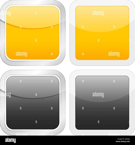 Square Icon Empty Set On White Background Vector Illustration Stock
