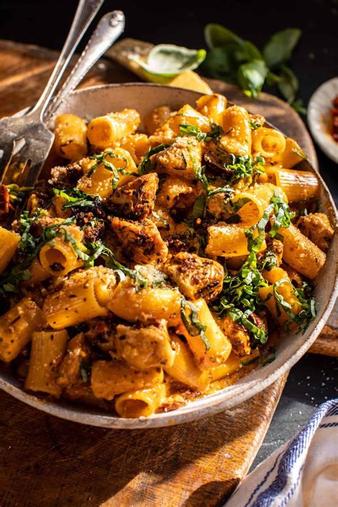 Spicy Tuscan Chicken Pasta Recipe Winter Pasta Recipes Harvest