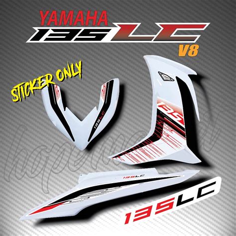 Stripe Motor Yamaha Lc135 V8 Fi 193 Custom Body Sticker Ready