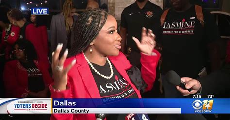 Jasmine Crockett Talks With Reporters Cbs Texas