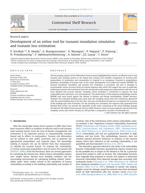 Pdf Development Of An Online Tool For Tsunami Inundation Simulation