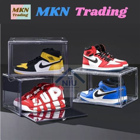 Large Heavy Duty High Quality Pp Acrylic Grey And Clear Shoe Box