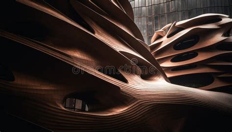 Futuristic Metallic Spiral Reflects Abstract Geometric Shapes Generated By Ai Stock Illustration