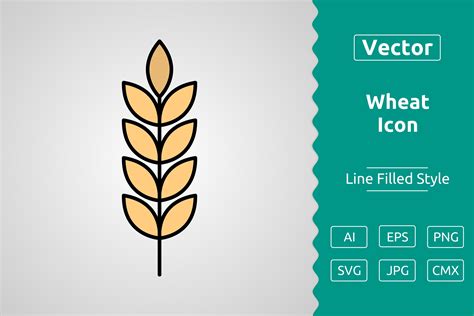 Vector Wheat Filled Outline Icon Graphic By Muhammad Atiq · Creative Fabrica