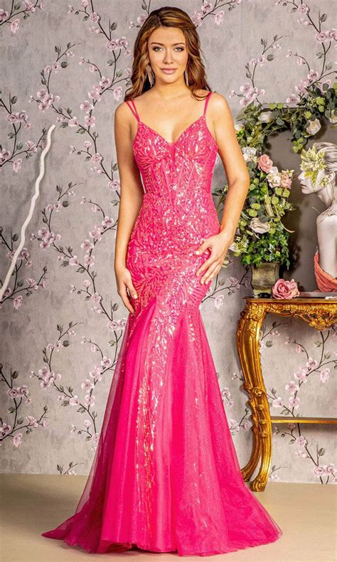 Gls By Gloria Gl3228 Corset Bodice Sleeveless Prom Gown Couture Candy