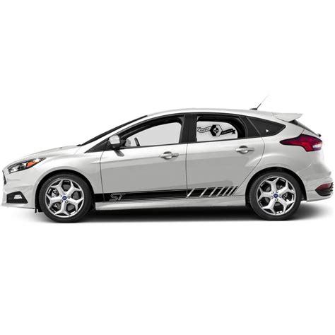 Pair Ford Focus St 2017 2022 Classic Stripe Rocker Panel Vinyl Decal