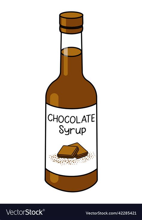 Doodle Cartoon Style Chocolate Cocoa Syrup Vector Image