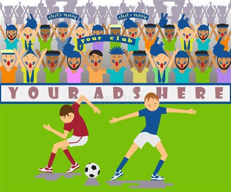 Illustration Of A Soccer Match Stock Vector Illustration Of Graphic