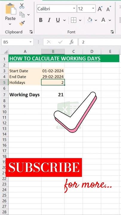 How To Calculate Working Days 📅 Shorts Exceltips Excel365 Viral Exceltricks Excel Msexcel