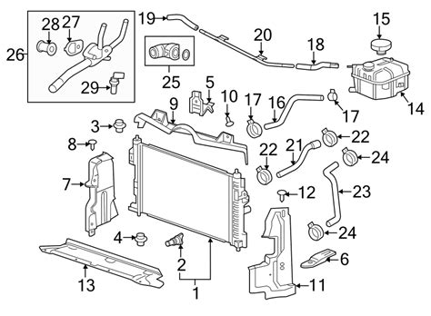 Cadillac Xts Radiator Mount Bracket Lower 36 Liter 22763125 Gm