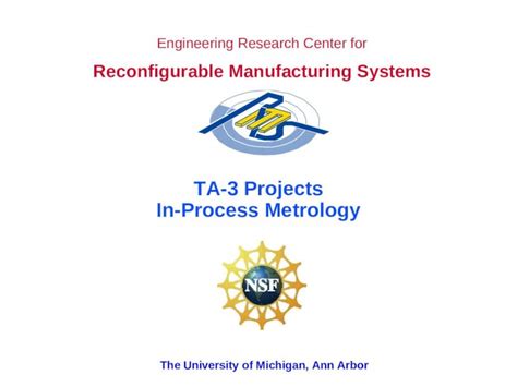 Ppt Engineering Research Center For Reconfigurable Manufacturing