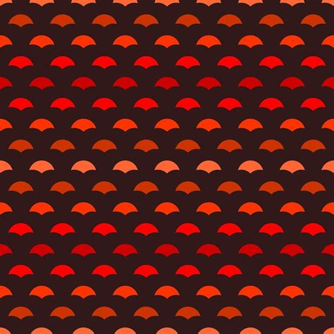 Premium Vector Seamless Geometric Repeating Pattern Of Vibrant Red Semicircles On Dark Brown