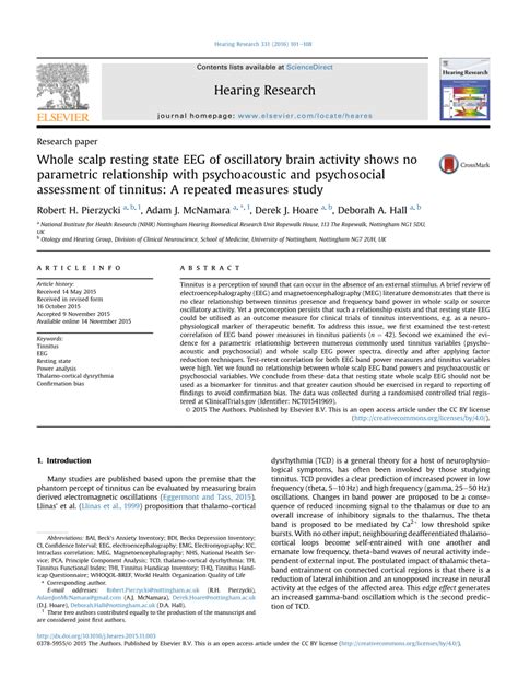Pdf Whole Scalp Resting State Eeg Of Oscillatory Brain Activity Shows No Parametric