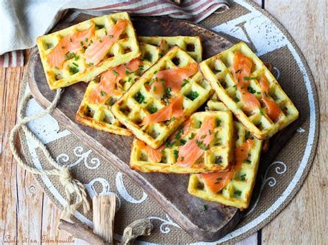 Gaufres de pommes de terre au saumon fumé poireaux Lolo et sa