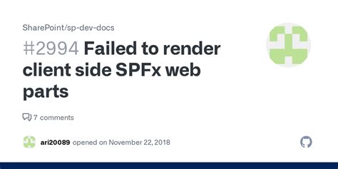 Failed To Render Client Side Spfx Web Parts · Issue 2994 · Sharepoint