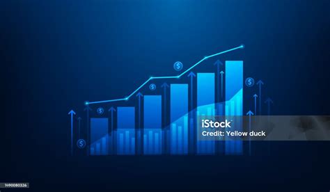 비즈니스 금융 돈 투자 그래프 화살표 위쪽 기술 수입 및 투자 수익 거래 주식 시장 증가 개념 벡터 일러스트레이션 환상적인 로우 폴리 와이어프레임 디자인 Earnings
