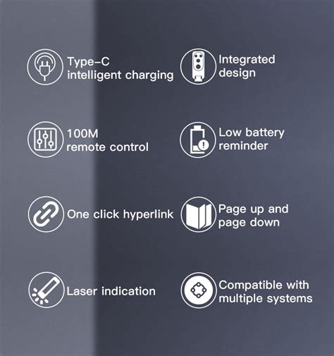 Rechargable 100m Usb And Type C Presenter Wireless Laser Pointer 2 4ghz