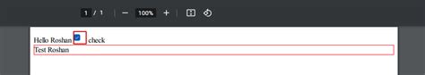 Not Able To Resize The Chebox Size While Generating The Pdf · Issue