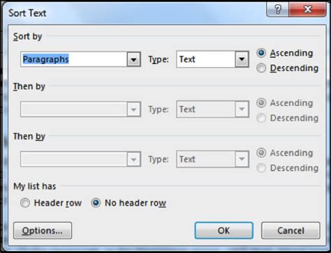 Sorting Items In Microsoft Word Training Connection