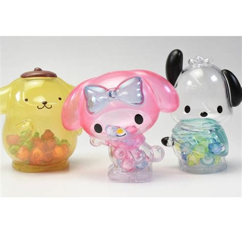 〘散賣〙bandai Sanrio 角色 透明角色公仔 食玩 全5種 Melody Kuromi Pom Pom Purin