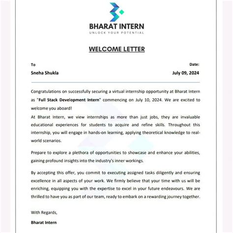 Sneha Shukla On Linkedin Fullstackdeveloper Newrole Bharatintern Techinnovation